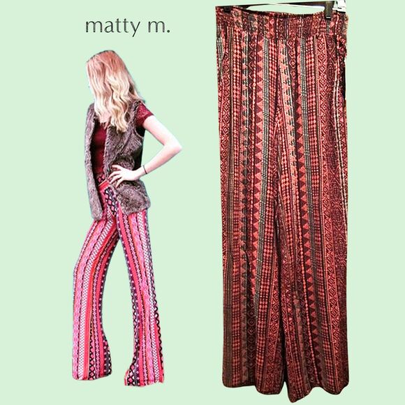 Matty M | Pants & Jumpsuits | Matty M New Tribal Stripe Smockelastic ...